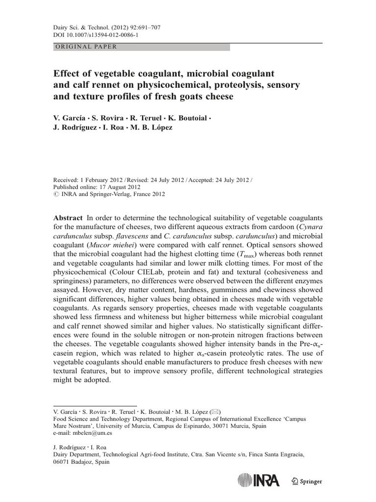02 - Effect of Vegetable Coagulant, Microbial Coagulant and Calf Rennet ...