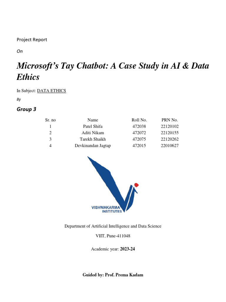 Project Report Data Ethics | PDF | Artificial Intelligence ...