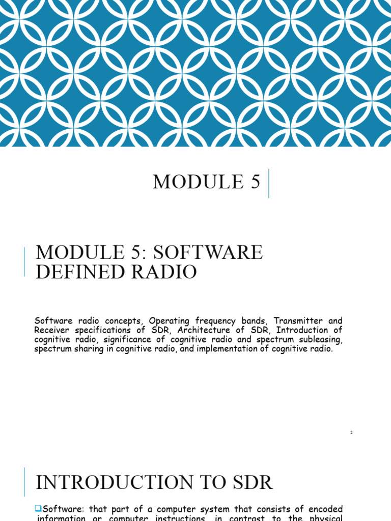 Cognitive Radio in Software Defined Radio | PDF | Software Defined Radio | Cognitive Radio