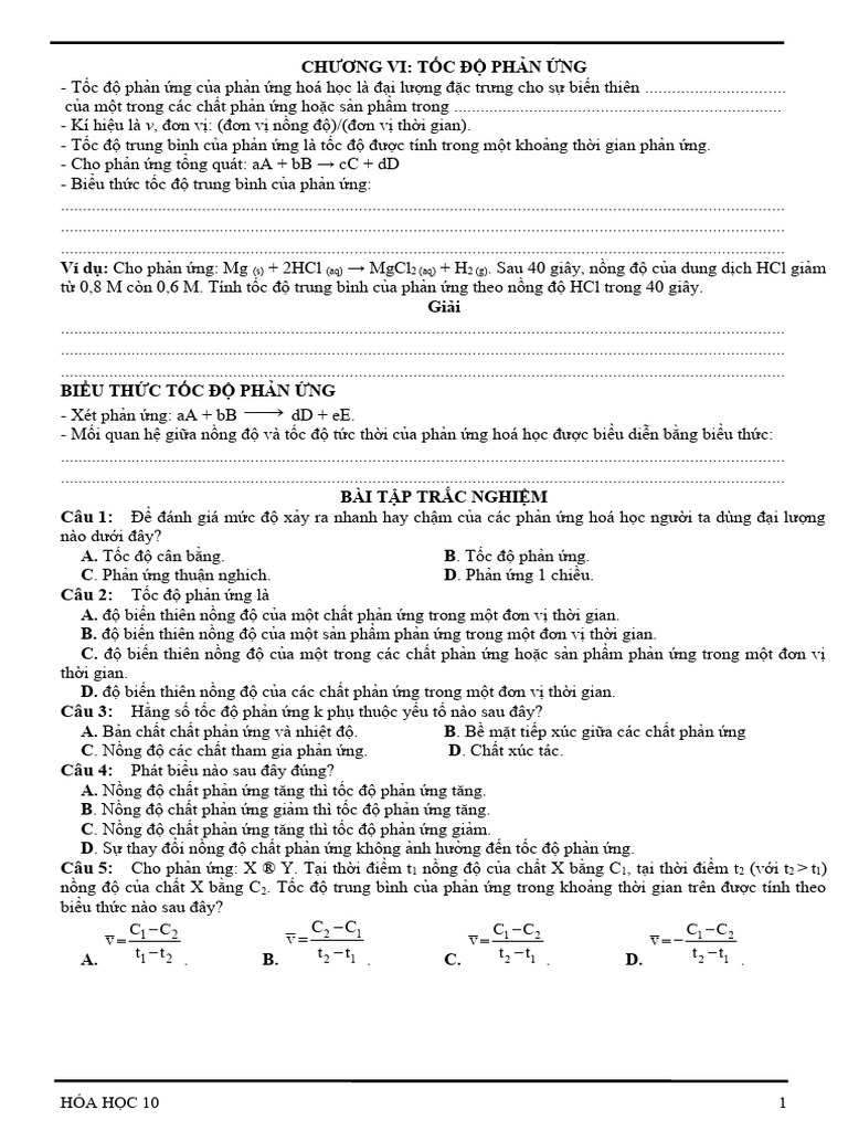 Ôn Tập Cuối HKII.10B | PDF
