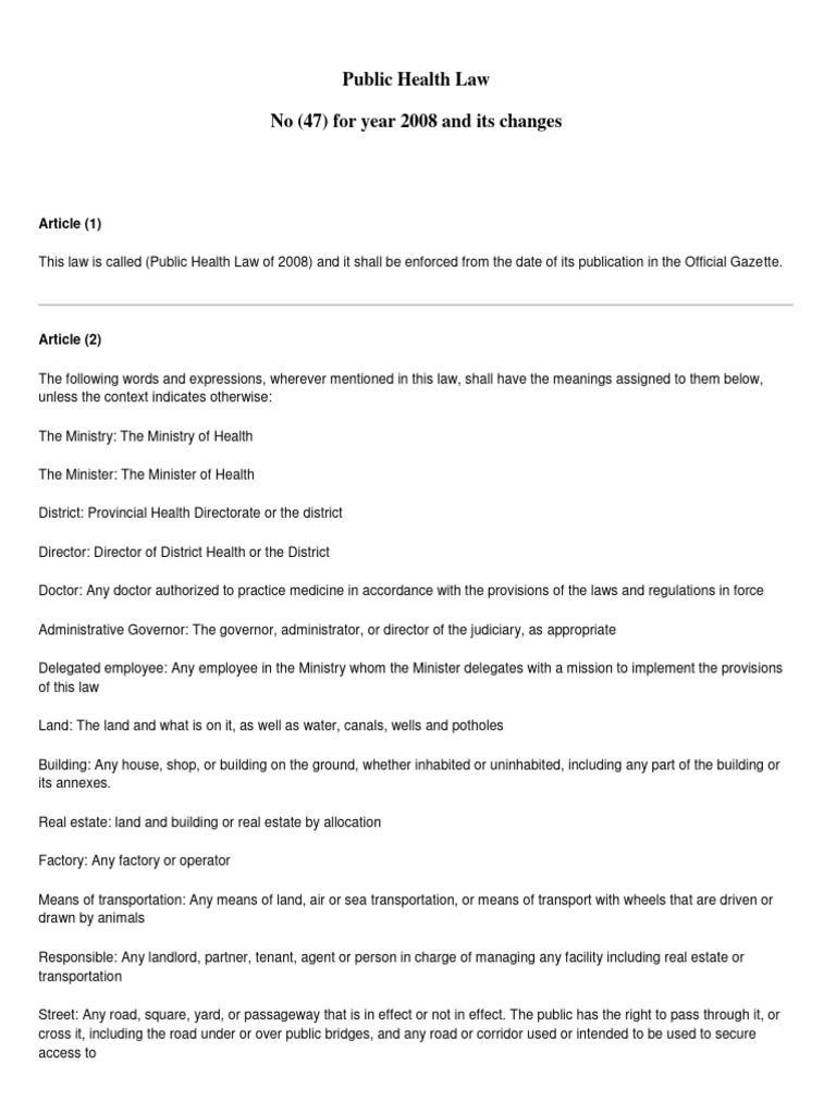 Public Health Law Overview | PDF | Infection | Pathogen