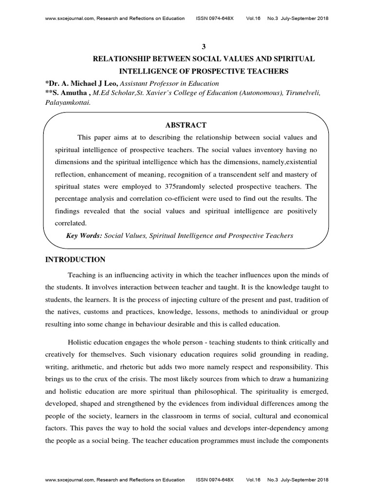 Paper 3 | PDF | Teachers | Behavioural Sciences