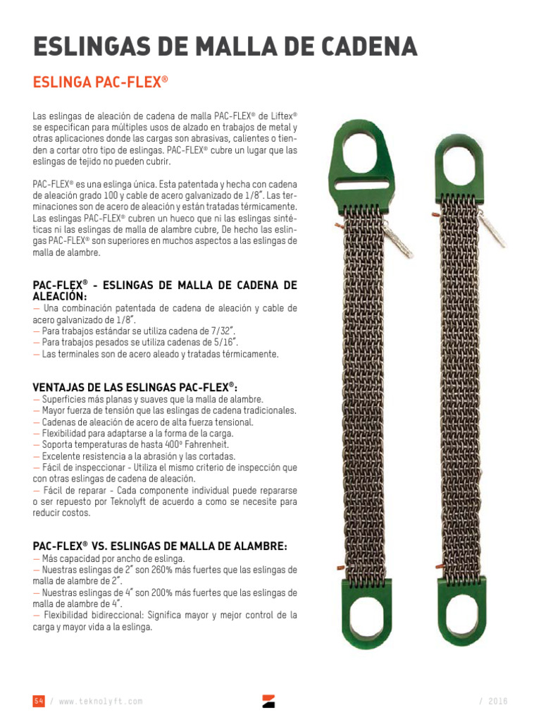 Pac Flex Teknolyft | PDF | Aleación | Cable