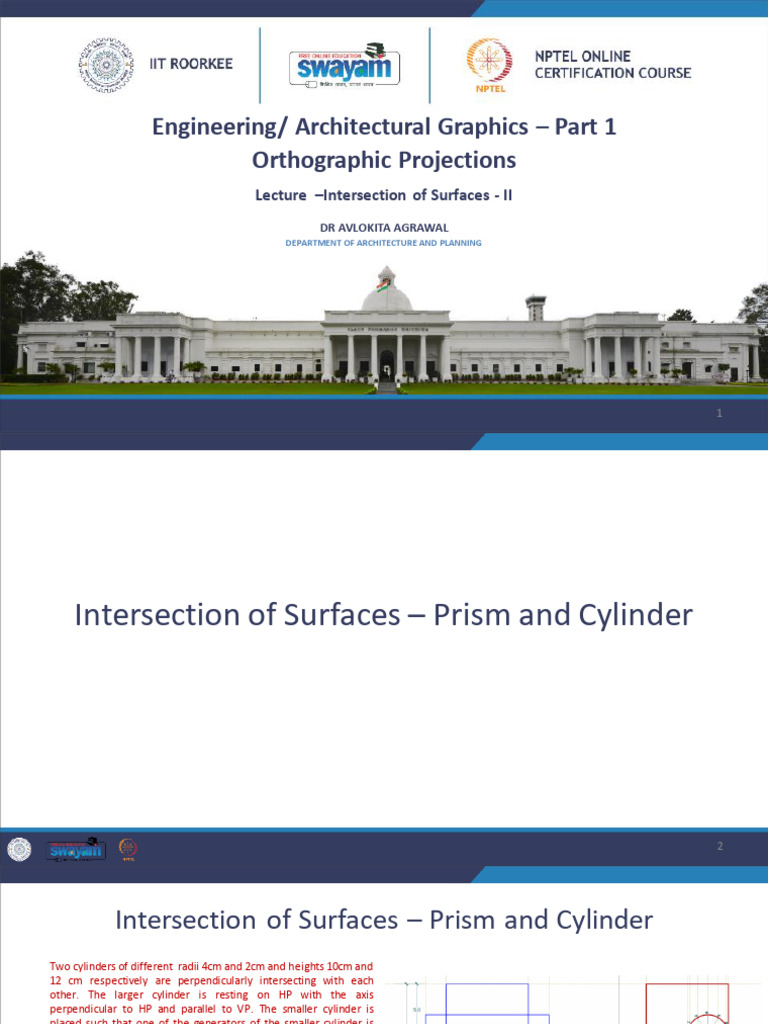 Lecture 40 Intersection of Surfaces II | PDF | Geometric Objects | Analytic Geometry