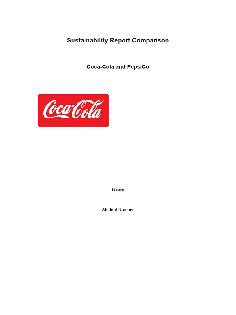 Sustainability Report Comparison | PDF | Sustainability | Pepsi Co