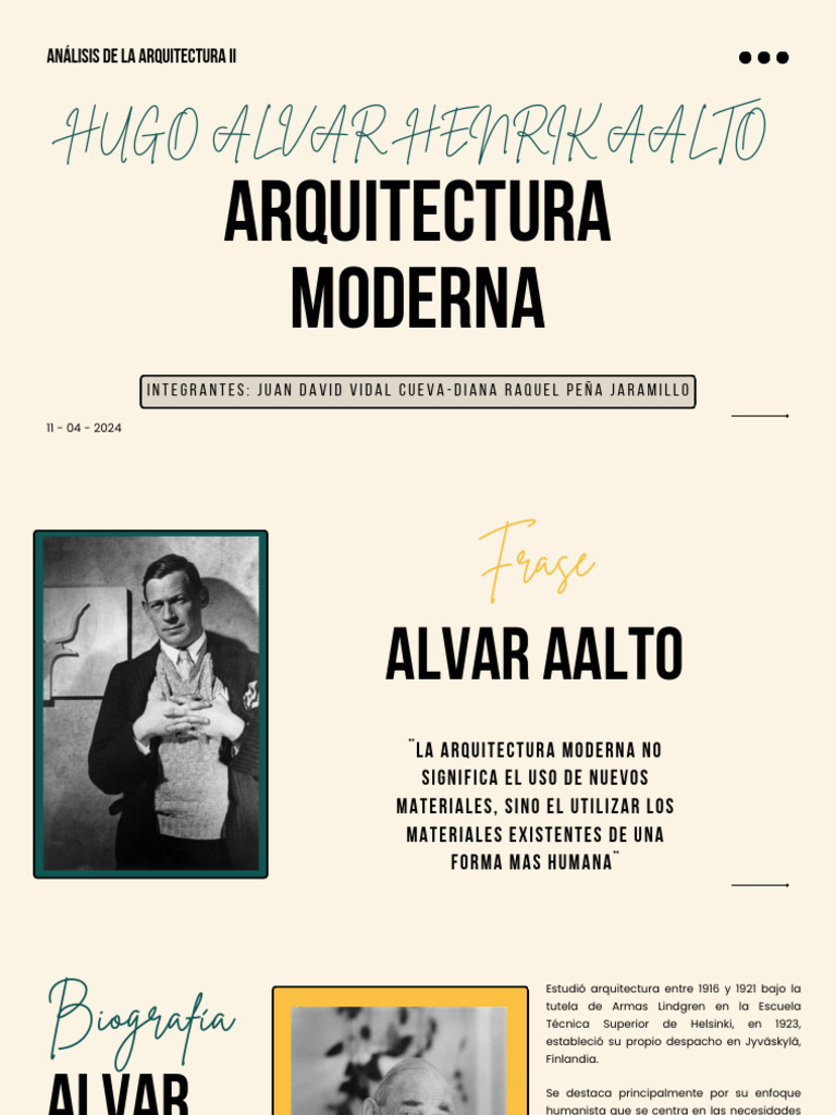 Hugo Alvar Henrik Aalto | PDF | Diseño arquitectonico | Arquitectura