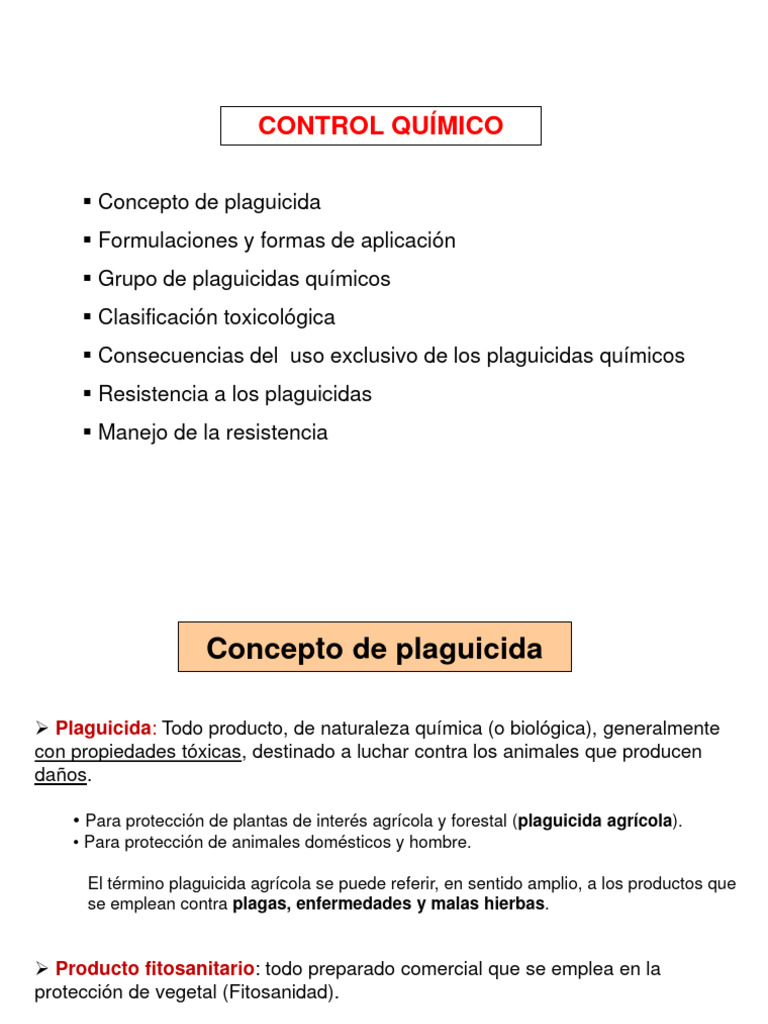 Tema10 ControlQuimico | PDF | Pesticida