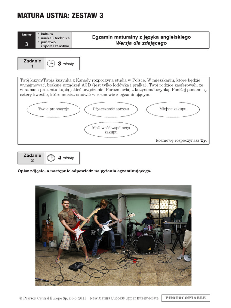 Matura Ustna Zestaw 3 | PDF
