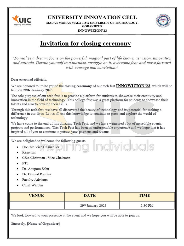 Closing Ceremony | PDF