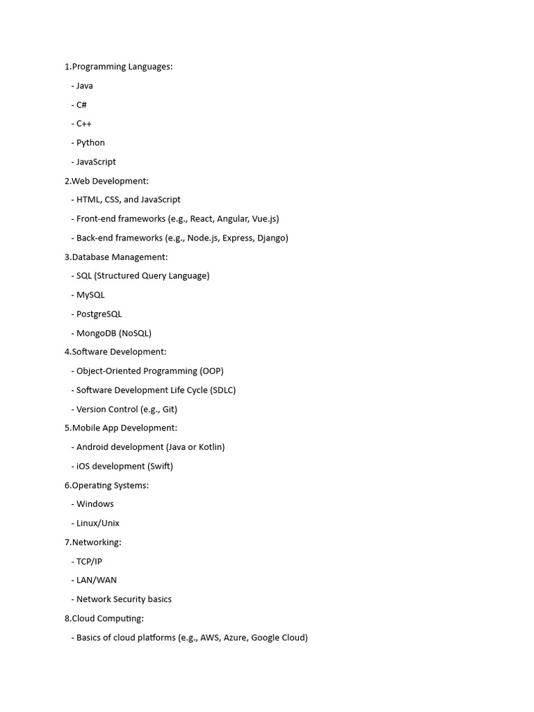 Technical Skills | PDF