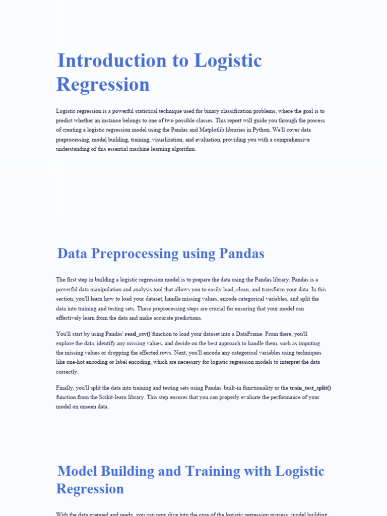 Introduction To Logistics Regression. | PDF | Logistic Regression | Regression Analysis