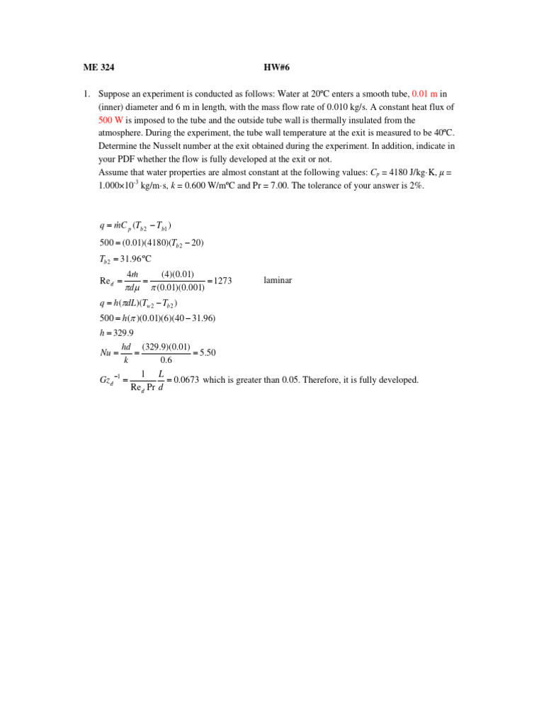 hw6 Solution Web | Download Free PDF | Chemical Engineering | Physics