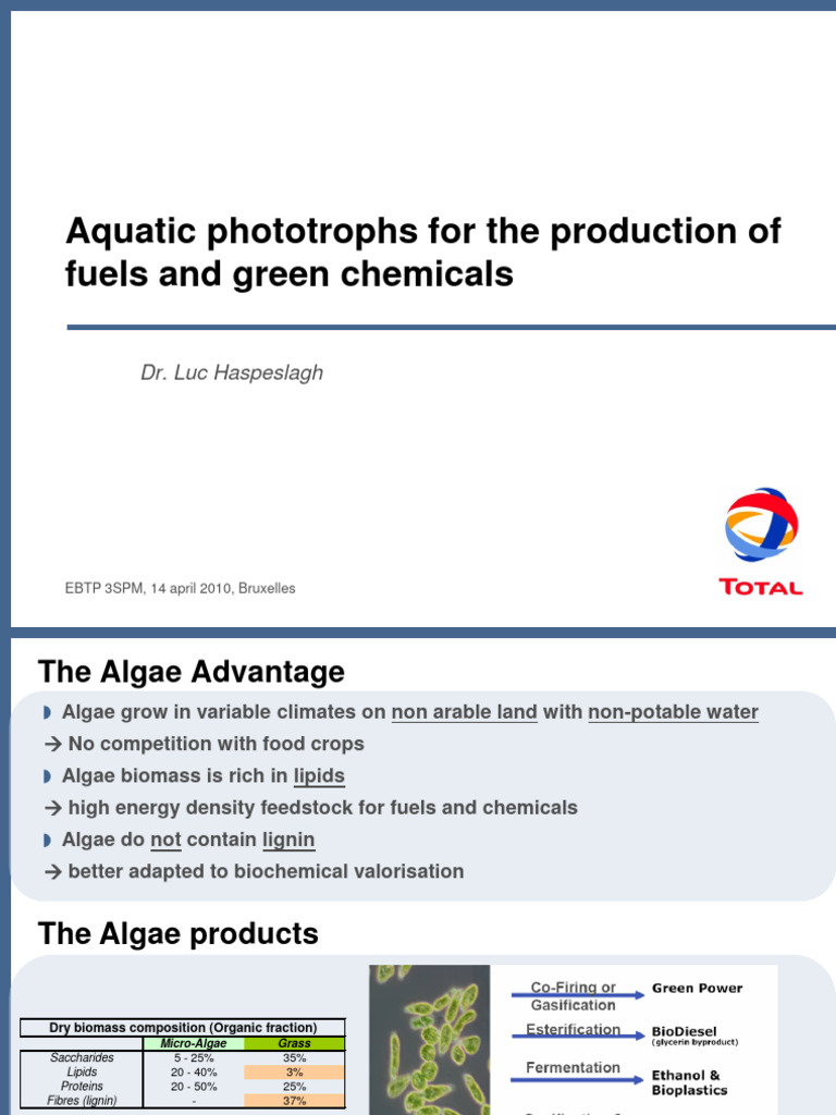 TOTAL Microalgae | PDF | Algae Fuel | Biofuel