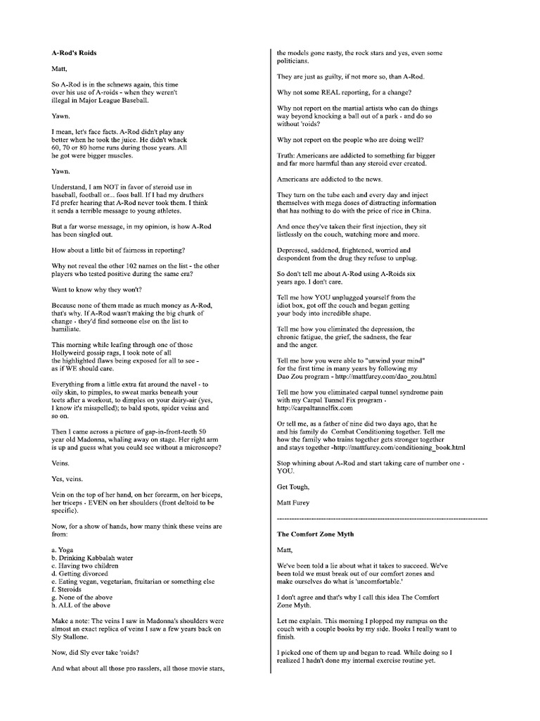 Matt Furry Emails 1-10 | PDF