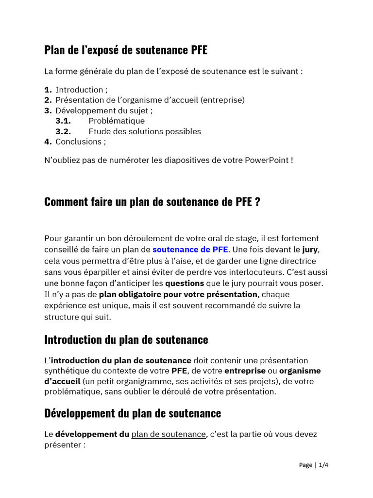Modèle D'exposé de Soutenance PFE | PDF