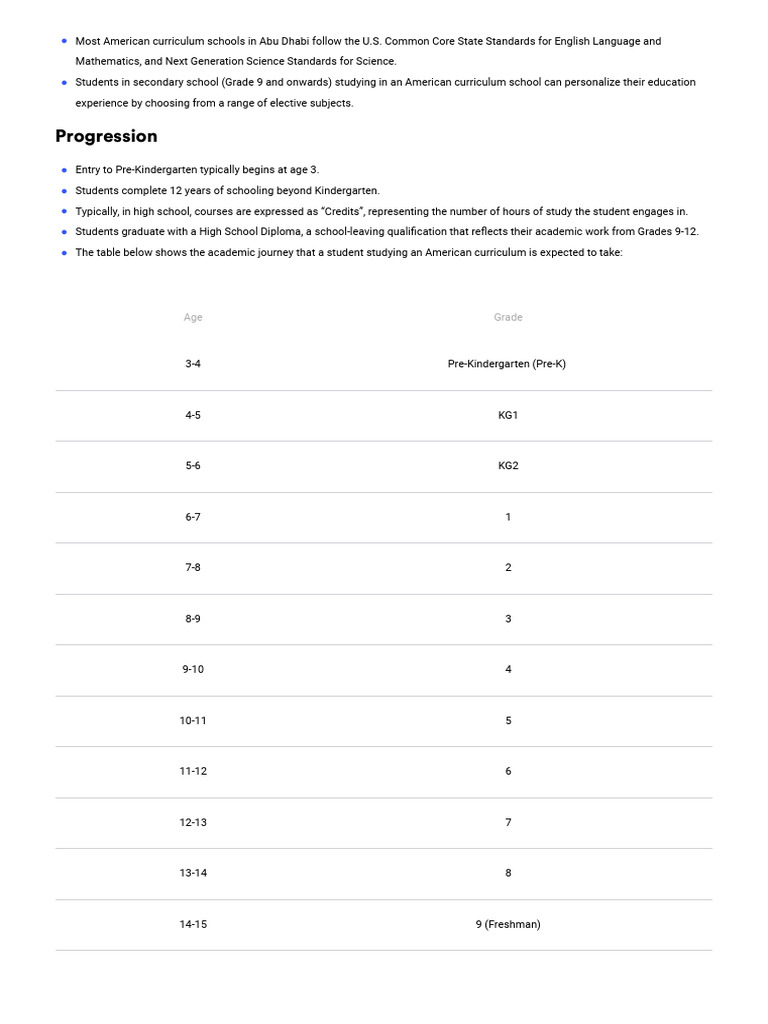 3-American Curriculum-UAE | PDF | Curriculum | Students
