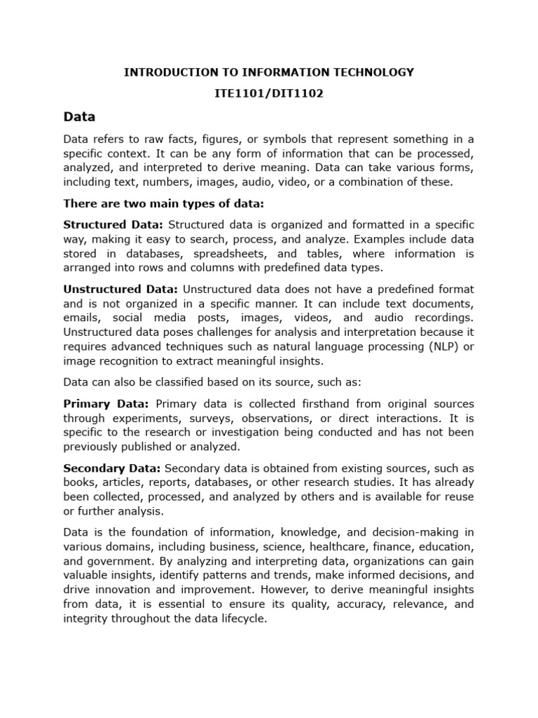 Introduction to IT: Data & Systems | PDF | Telephone | Telecommunications