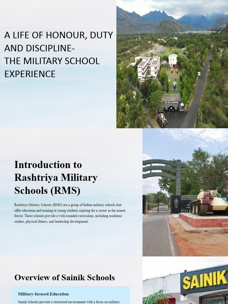 Introduction to Rashtriya Military Schools RMS | PDF | University And ...