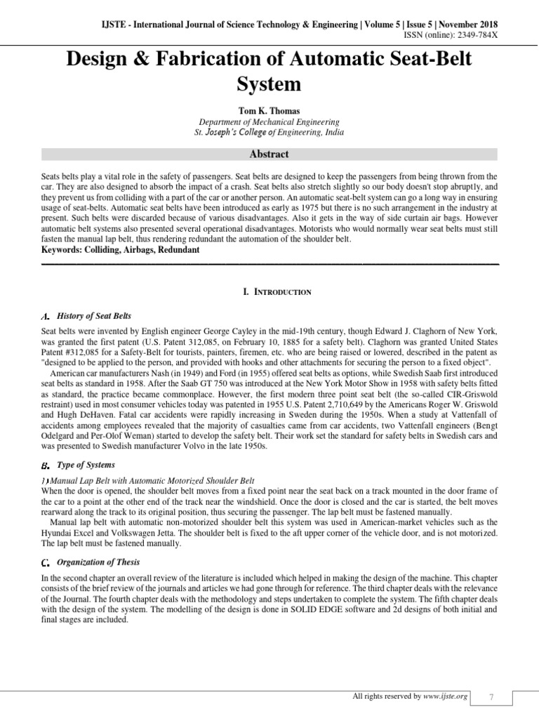 Design_and_Fabrication_of_Automatic_Seat | PDF | Seat Belt ...