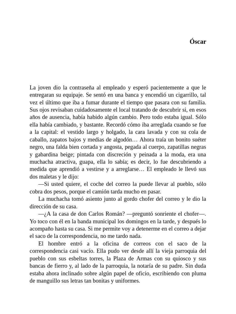 Óscar - Amparo Dávila | PDF