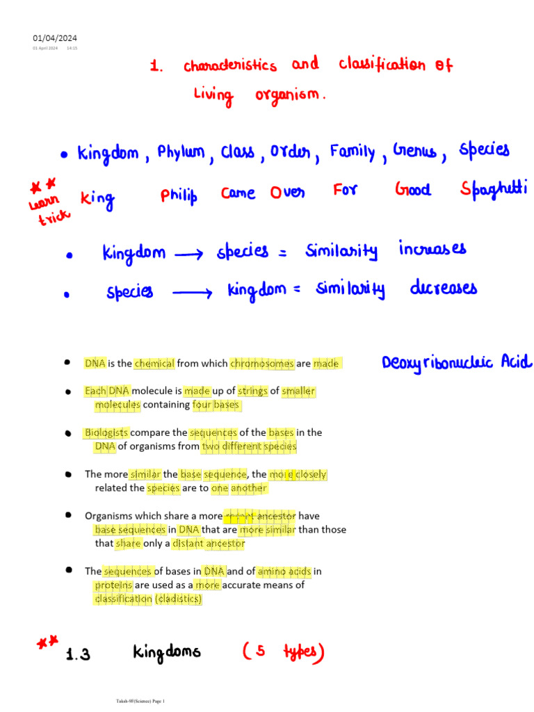 Bio Chap 1 Lect2 | PDF