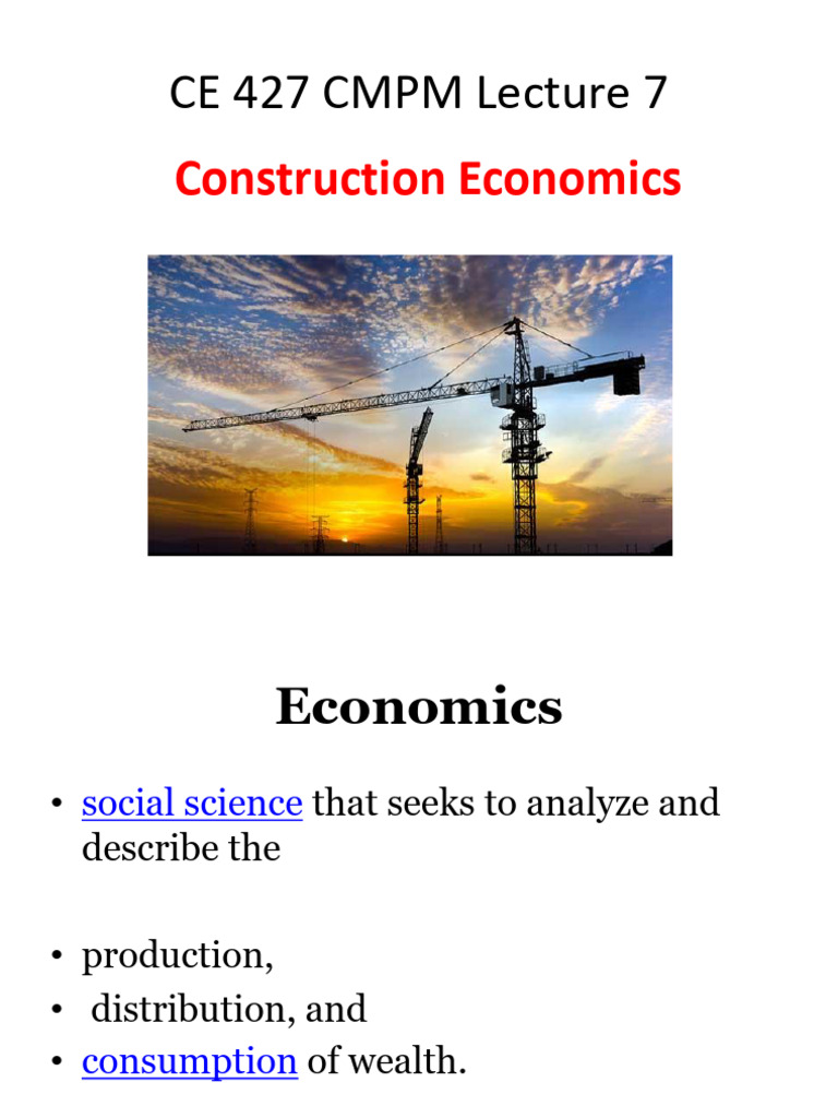 CMPM Lecture 7 Economics | PDF | Interest | Depreciation