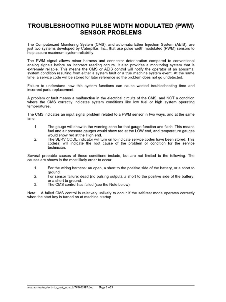 Troubleshooting Pulse Width Modulated | PDF | Fuse (Electrical ...