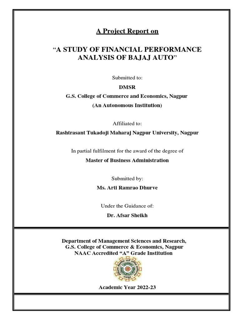 MBA Financial Analysis Report | PDF | Equity (Finance)