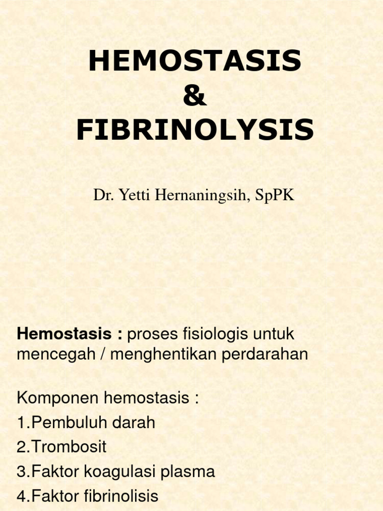 Hemostasis 2024 | PDF | Coagulation | Hemostasis
