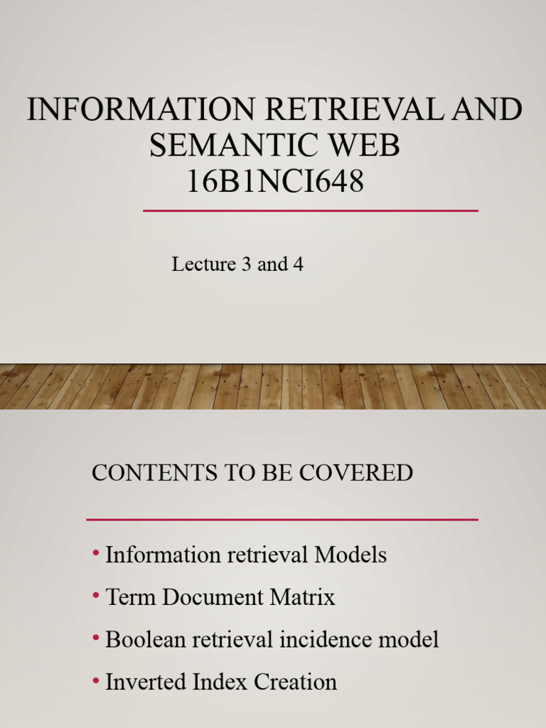 L3l4 Irsw Boolean Retrieval Pdf Information Retrieval Information