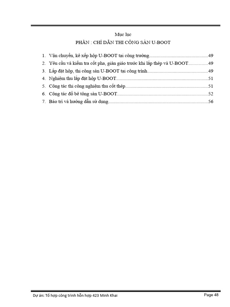 Thi Công Sàn U-Boot | PDF