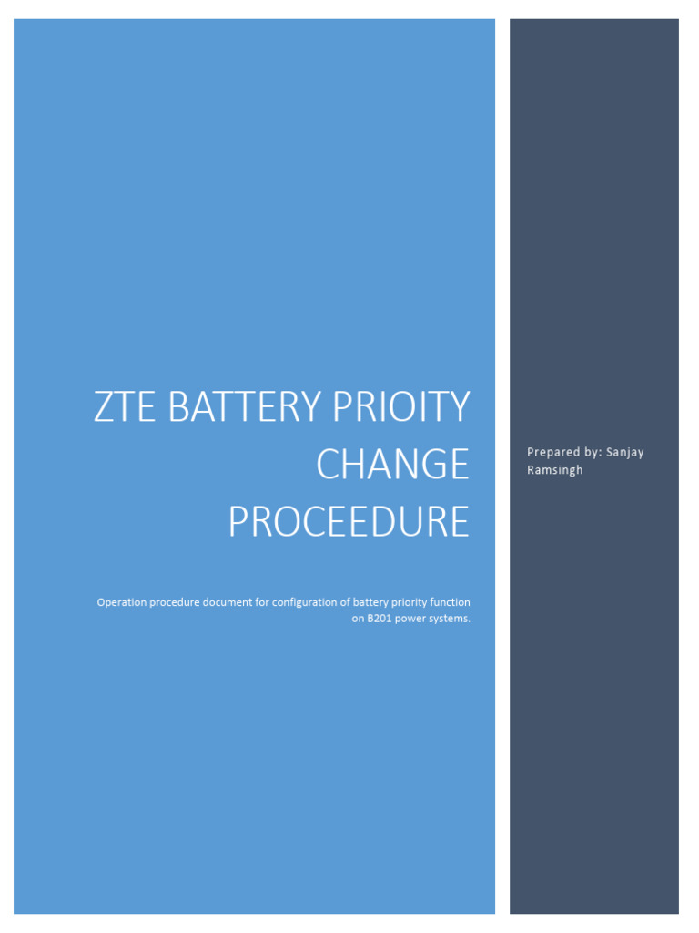 Battery Priority Change Procedure | PDF | Usb Flash Drive | Relay