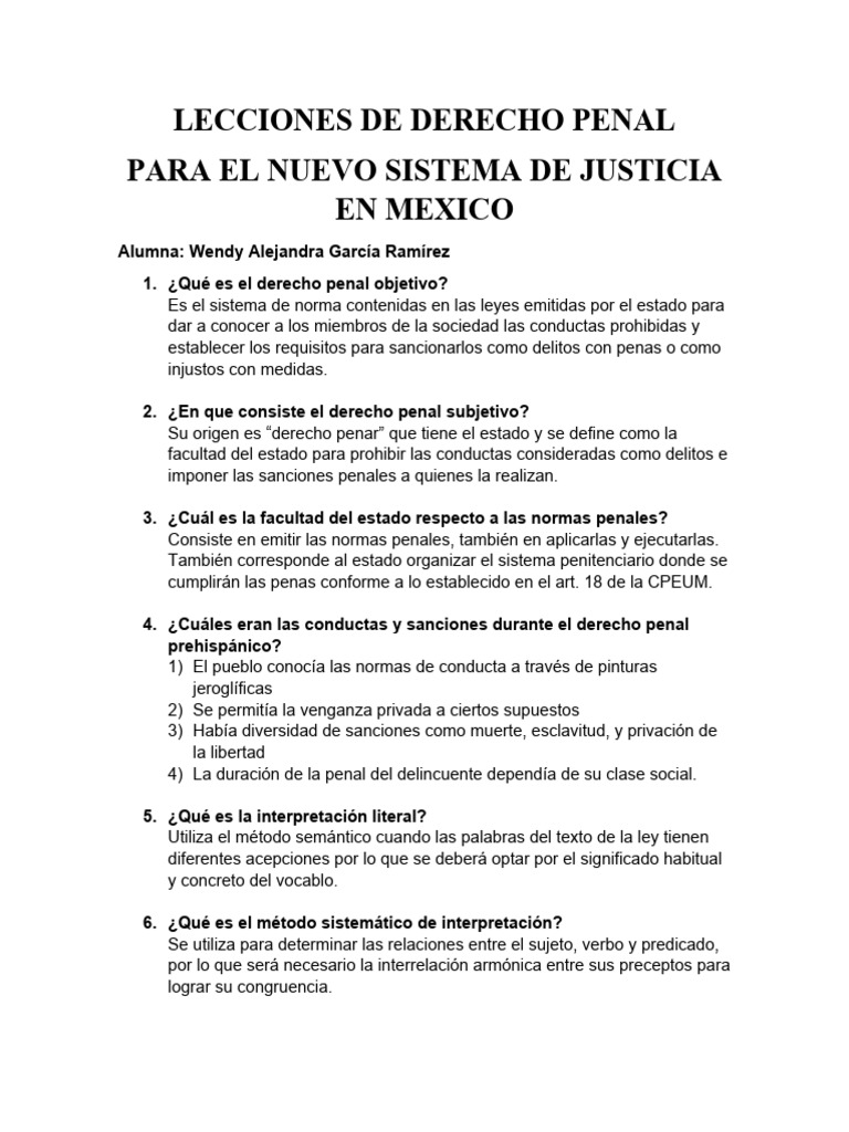 Lecciones de Derecho Penal | Descargar gratis PDF | Derecho penal | Justicia