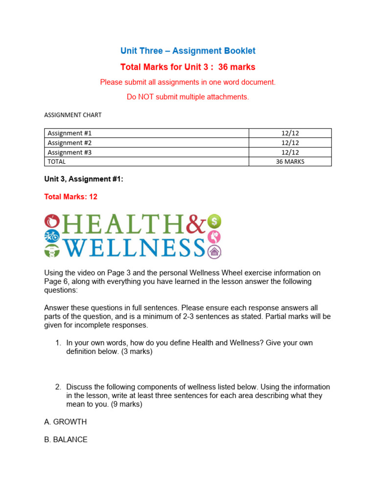 Unit 3 Assignment Guidelines and Overview | PDF | Psychological ...