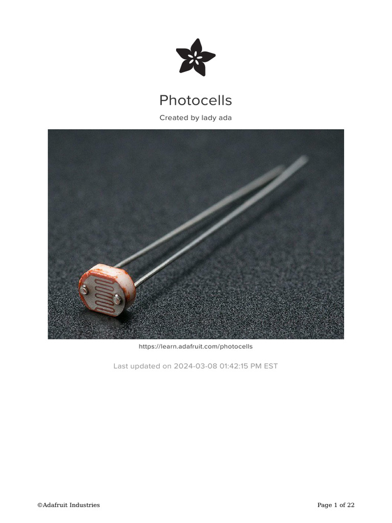 Photocells | Download Free PDF | Electrical Resistance And Conductance ...