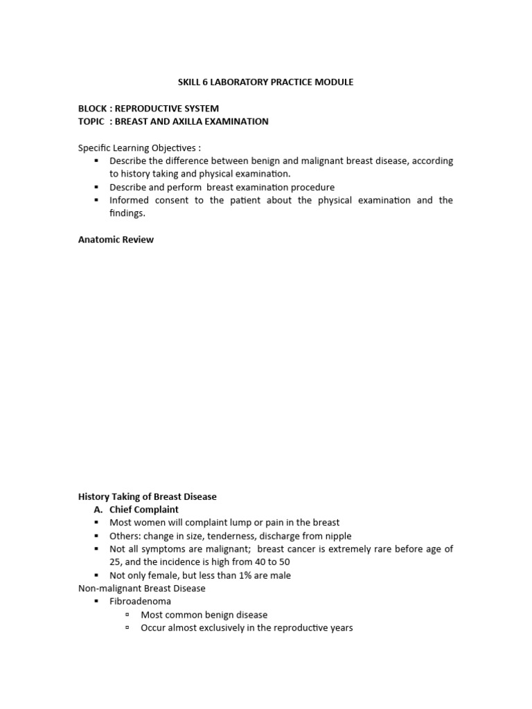 Manual Skill | PDF | Breast Cancer | Breast