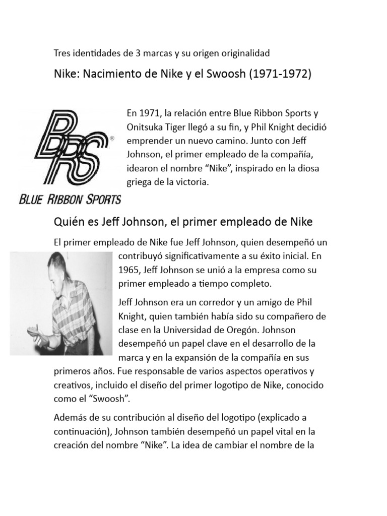 Tres Identidades de 3 Marcas y Su Origen Originalidad | PDF | Nike