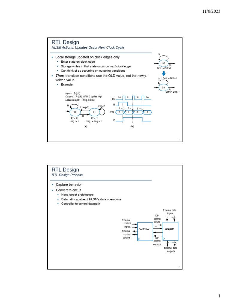 Lecture_6_RTL_Design | PDF | Computer Engineering | Electronics