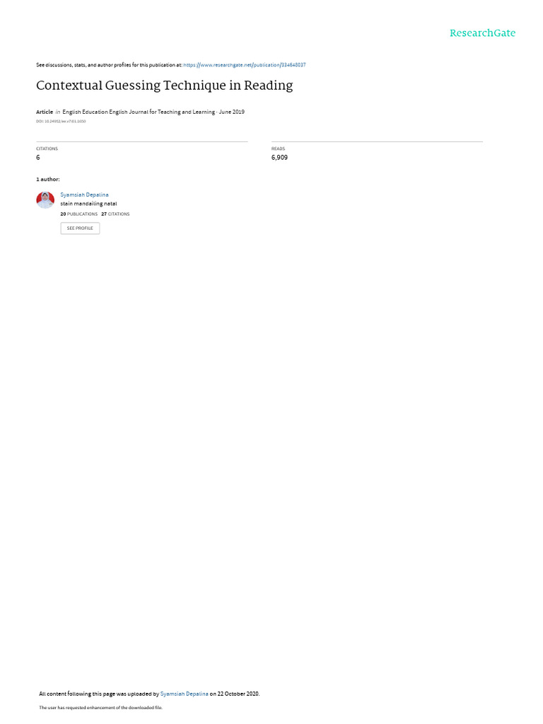 01june2019 EEJ IAIN | PDF | Reading Comprehension | Semantics