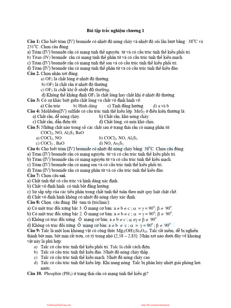 Hoa Vo Co - Huynh Ky Phuong Ha - BTTN Chuong 1 | PDF