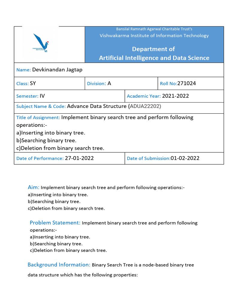 271024_Devkinandan_ADS_Ass3 | PDF | Algorithms And Data Structures | Computer Programming