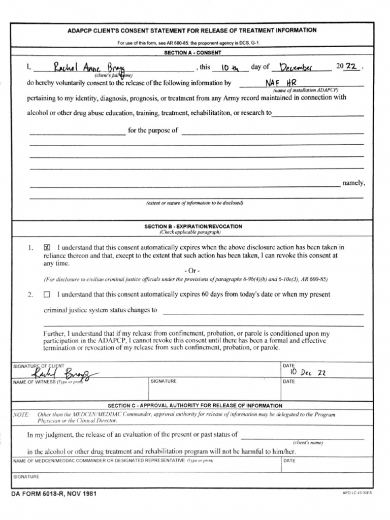 Appendix M-CSSC Template DA Form 5018 | PDF