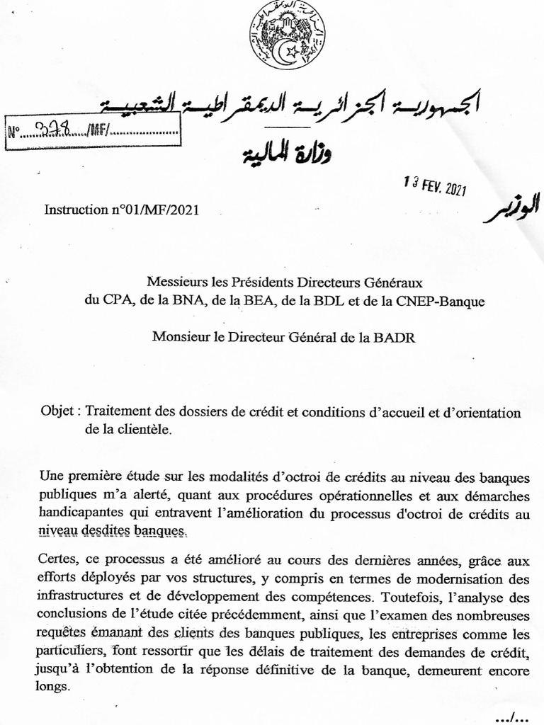 Instruc Banque | PDF