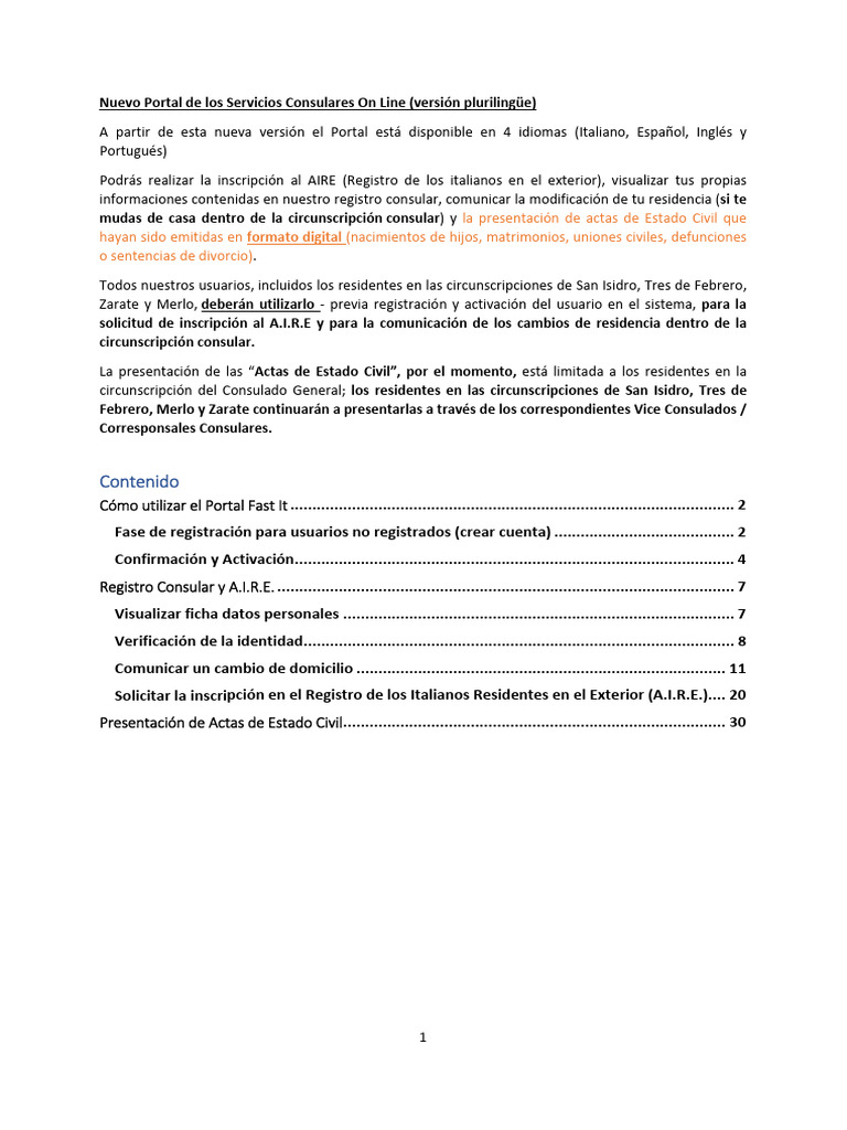 Guía para el Portal Fast It Consular | PDF | Documento de identidad ...