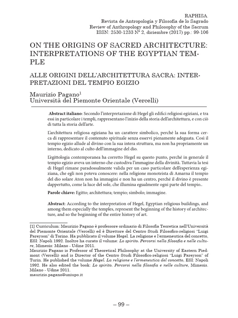 Origins of Sacred Architecture: Egyptian Temples | PDF | Ancient Egypt ...