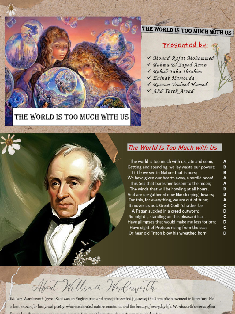 The world is too much with us | PDF | Sonnets | Poetry