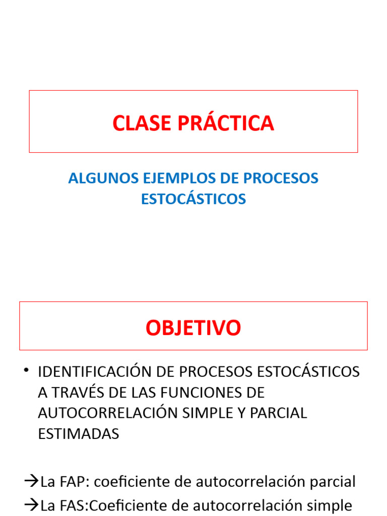 Seguimiento de (Práct 3) - Algunos Ejemplos de Procesos Estocásticos | PDF | Autocorrelación ...