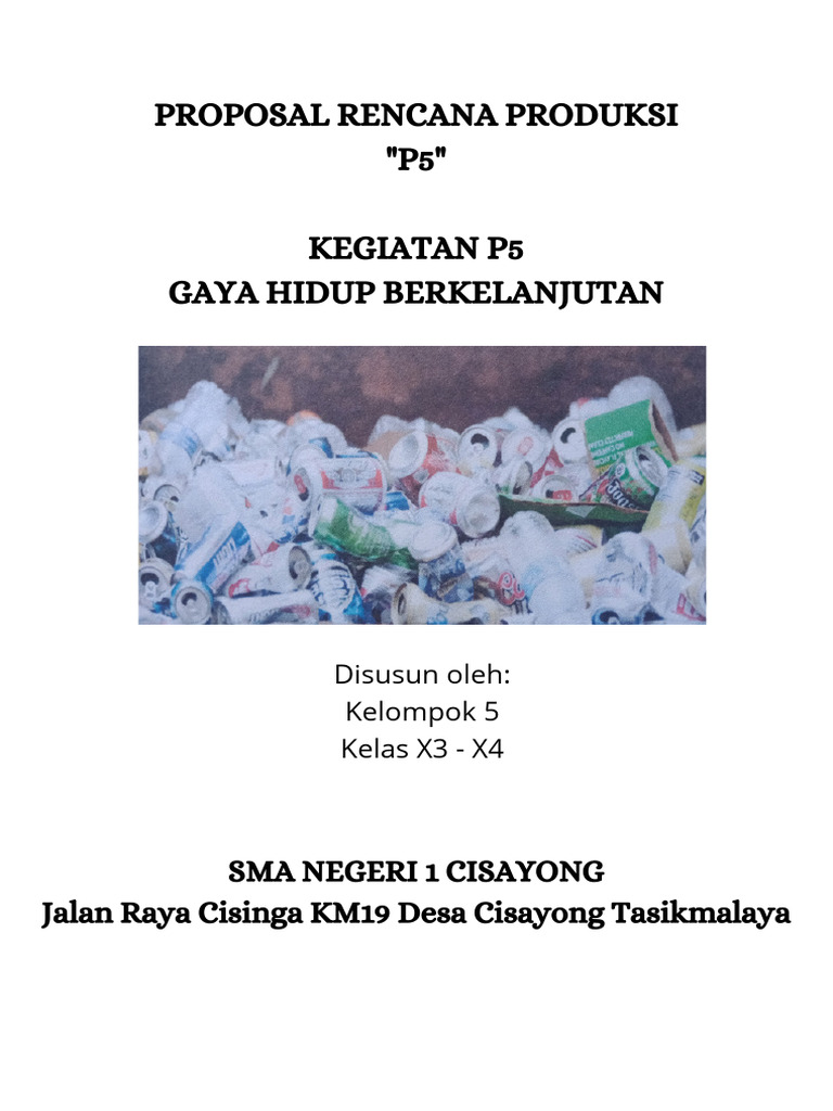 Proposal Rencana Produksi P5 - 20231020 - 093833 - 0000 | PDF