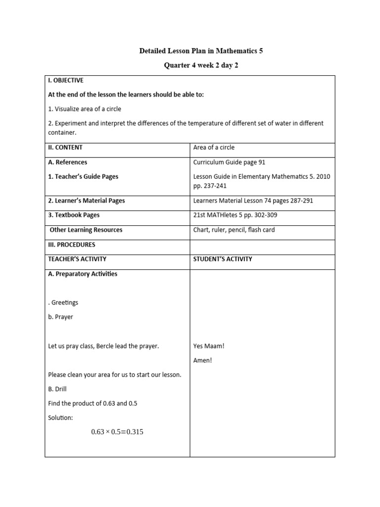 Detailed-Lesson-Plan-in-Mathematics-5-4th Quarter Week-2-Day-2 | PDF ...