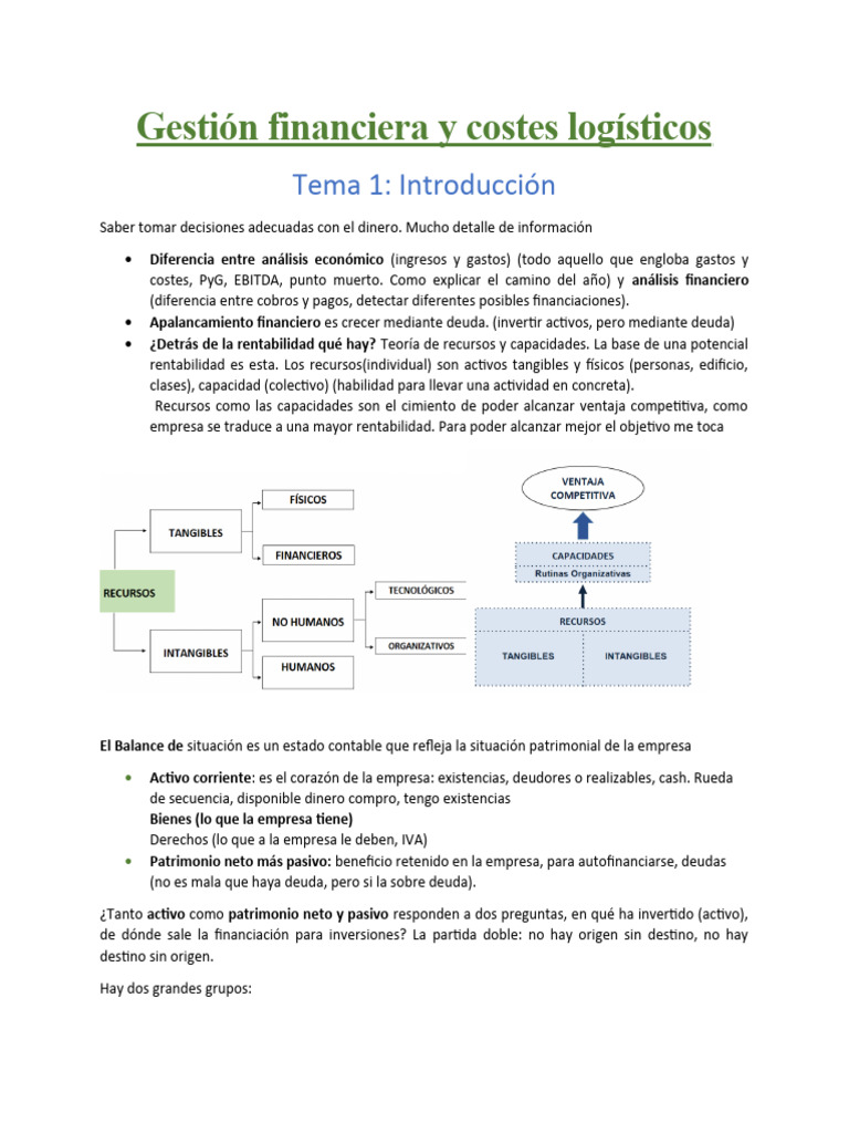 Costes Parcial - Logistica | PDF | Rentabilidad sobre recursos propios ...